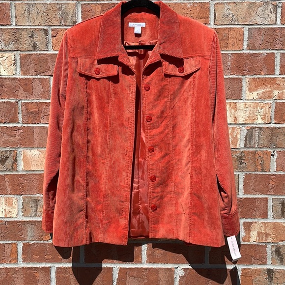 Dress Barn | Jackets & Coats | Reds Barn Nwt Orange Rust Color Shacket ...